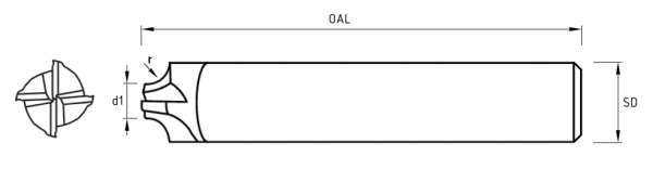 HPMT SC Micro RC Endmill B0819