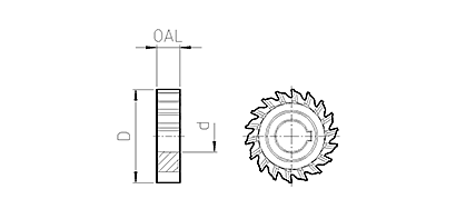 HSS Side + face milling cutter